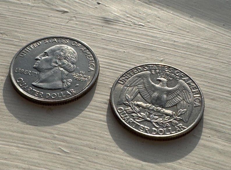 Double Sided US Quarter 25c Coin - Heads on Both Sided - Same Sided ...