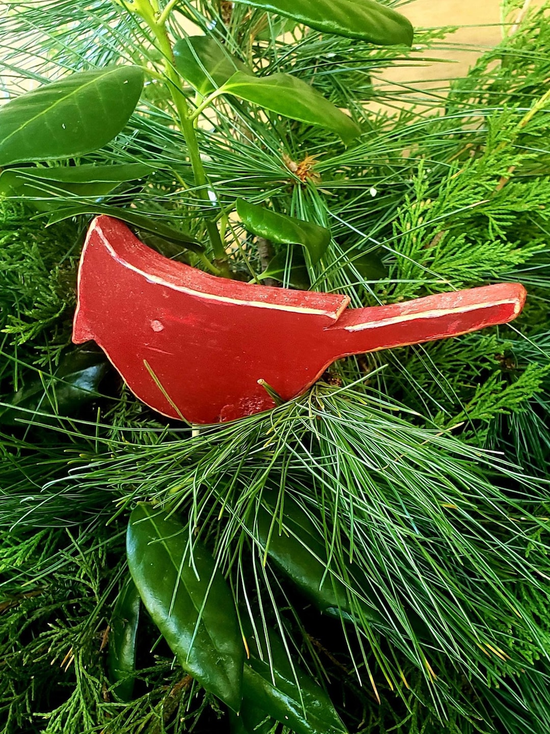 Wooden Cardinal Bird. Versatile Shelf Sitter/floral Ornamental Pick - Etsy