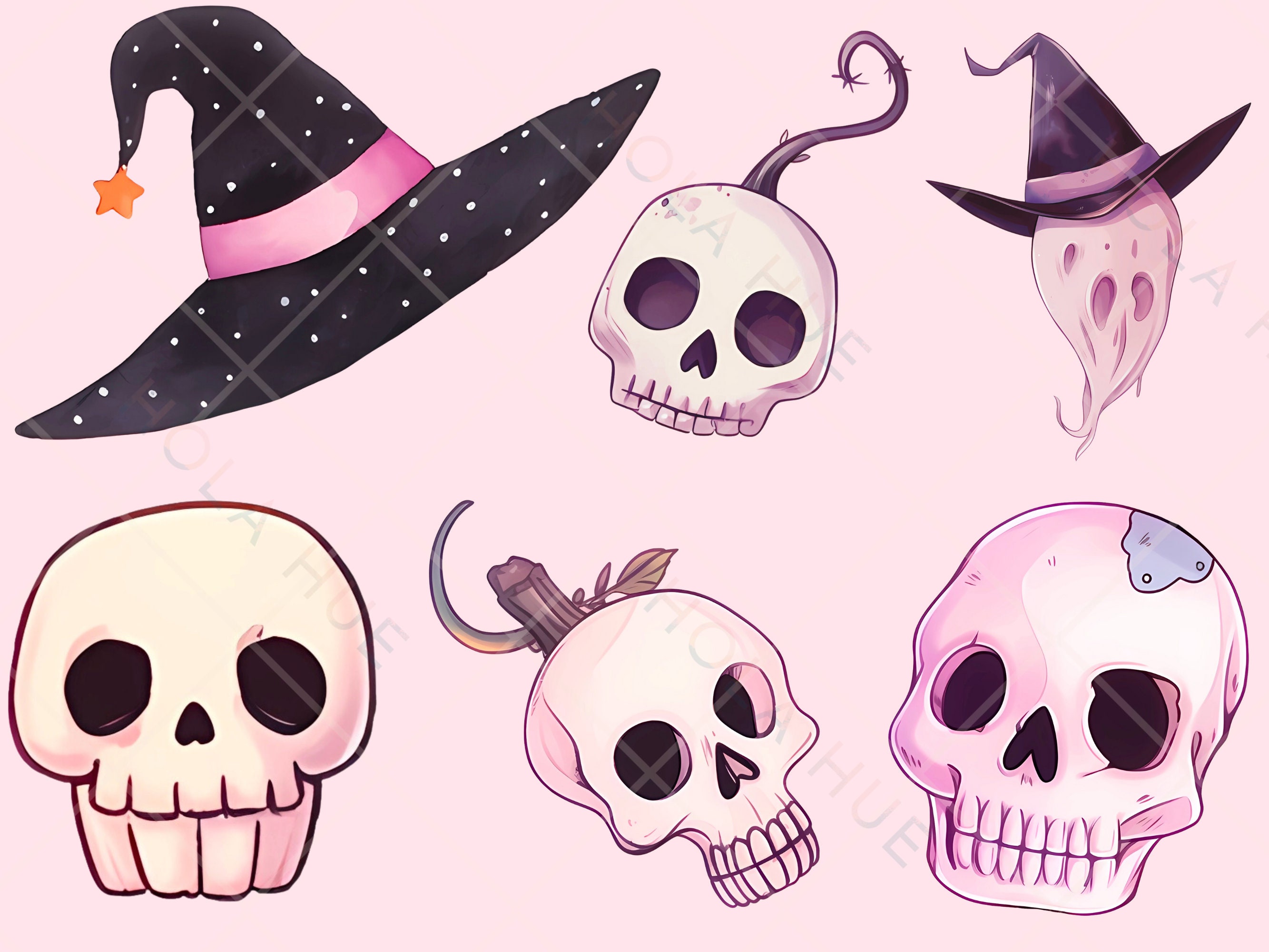 Happy Halloween Clipart, Pastel Halloween Clipart, Halloween Pumpkins ...