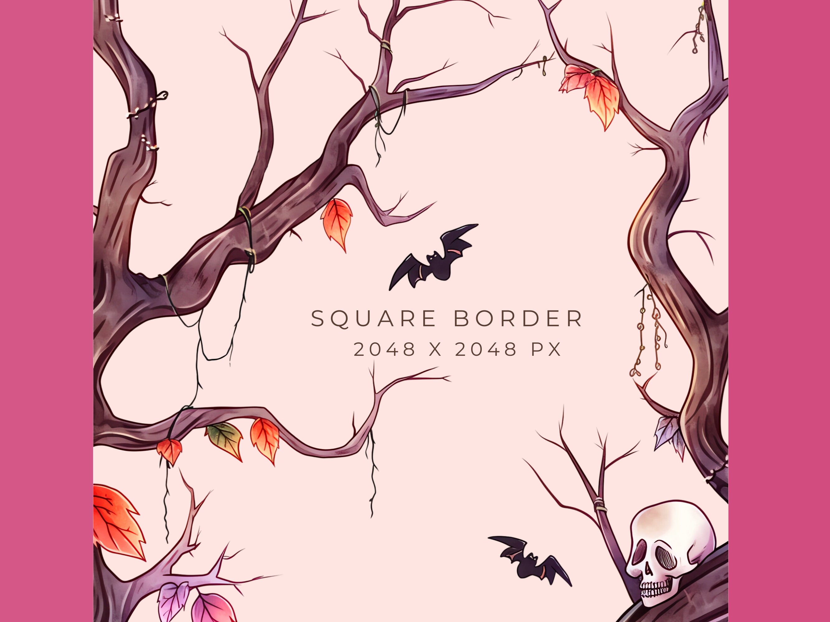 Halloween Border Clipart, Halloween Frame Clipart, Halloween Tree ...