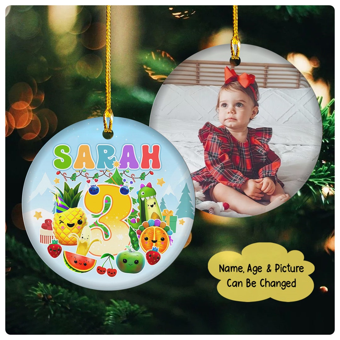 Custom Photo Hey Bear Christmas Ornament Personalized Hey - Etsy