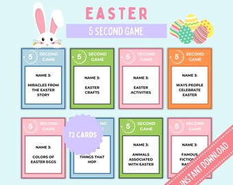 Easter 5 Second Game Printable Easter Activity for Kids and Adults ...
