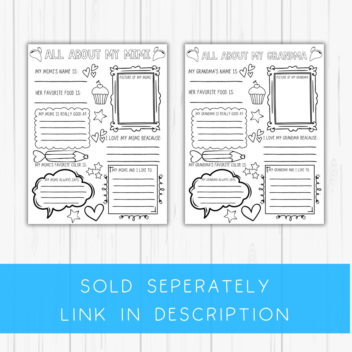 All About My Mom Fill in the Blank | Instant Download | Mothers Day ...