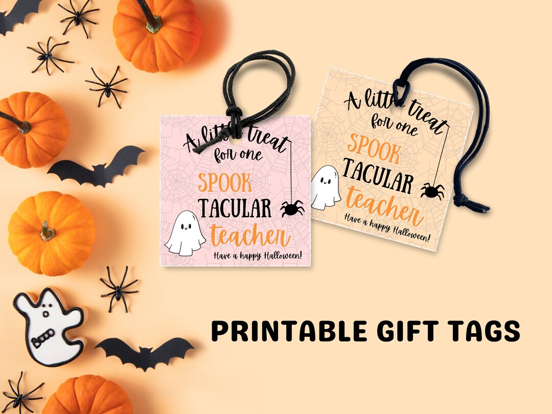 Halloween Treat Tag Spook-tacular Teacher Halloween Cookie - Etsy