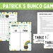 St. Patrick's Bunco Bunco Party Tally Sheet March Game Night Lucky ...
