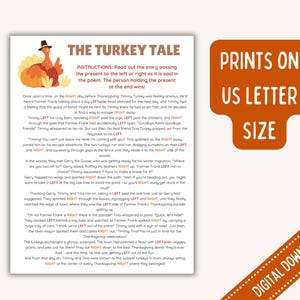 Thanksgiving Left Right Game | Thanksgiving Game | Thanksgiving Games ...