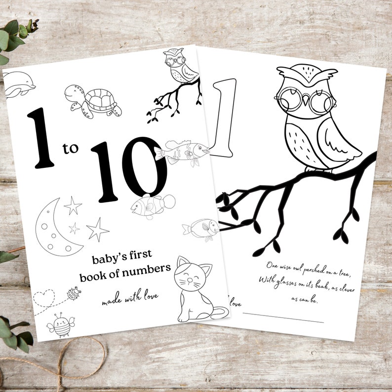 Baby Shower 123 Coloring Pages, 123 Baby's First Book, Baby Keepsake ...