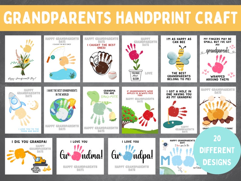 Grandparents Day Handprint Craft Grandparents Day Craft - Etsy