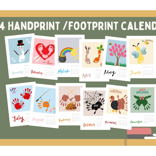 Handprint Calendar - Etsy