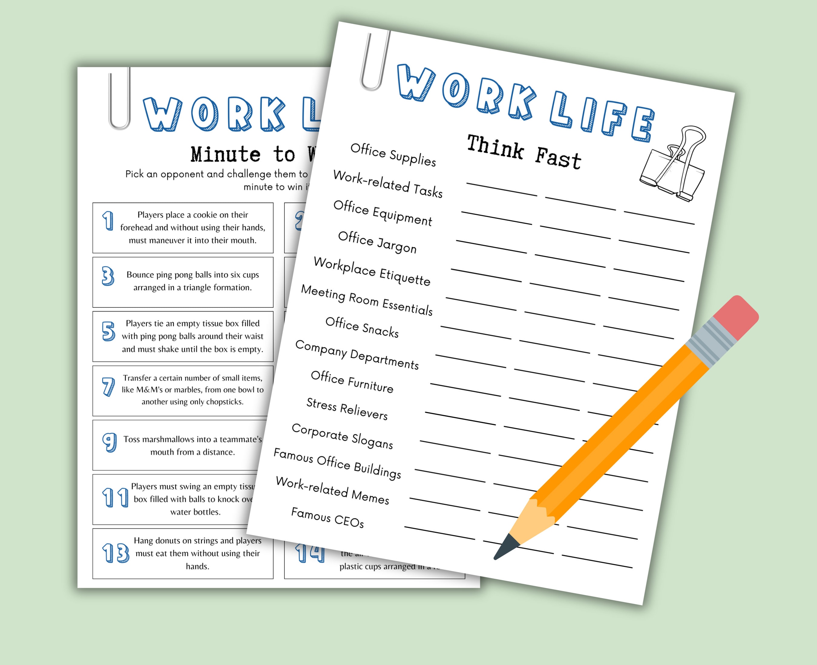 Office Party 25-game MEGA BUNDLE, Work Party Games for Team Building ...