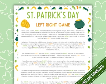 St. Patrick's Left Right in Front Game | Pass the Prize | St Patrick's ...