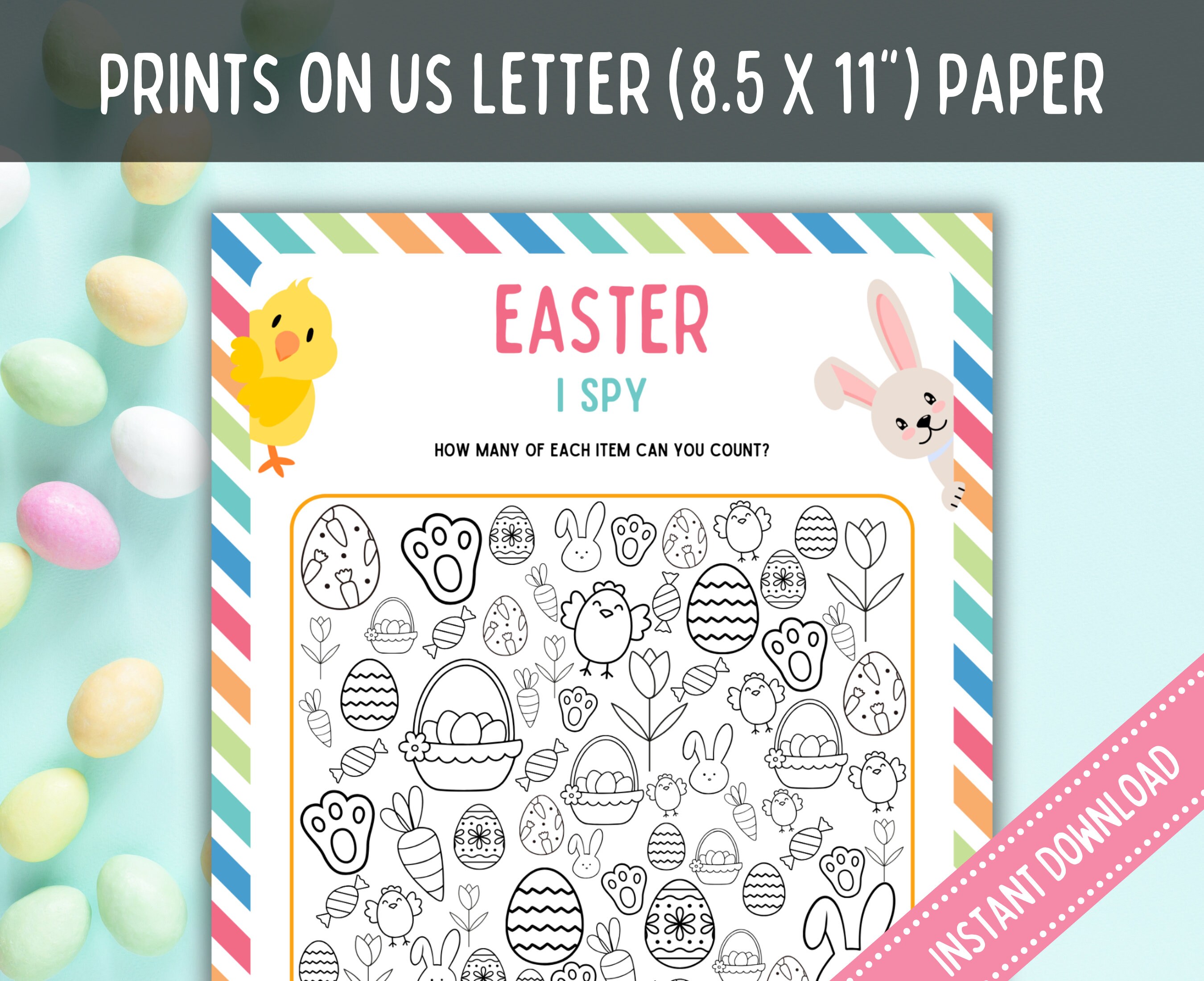 Easter I Spy Printable Easter Game Easter Activity for Kids and Adults ...
