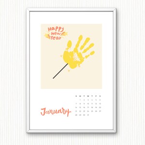 2024 Handprint Footprint Calendar Art Craft Kids | Baby Toddler Child ...
