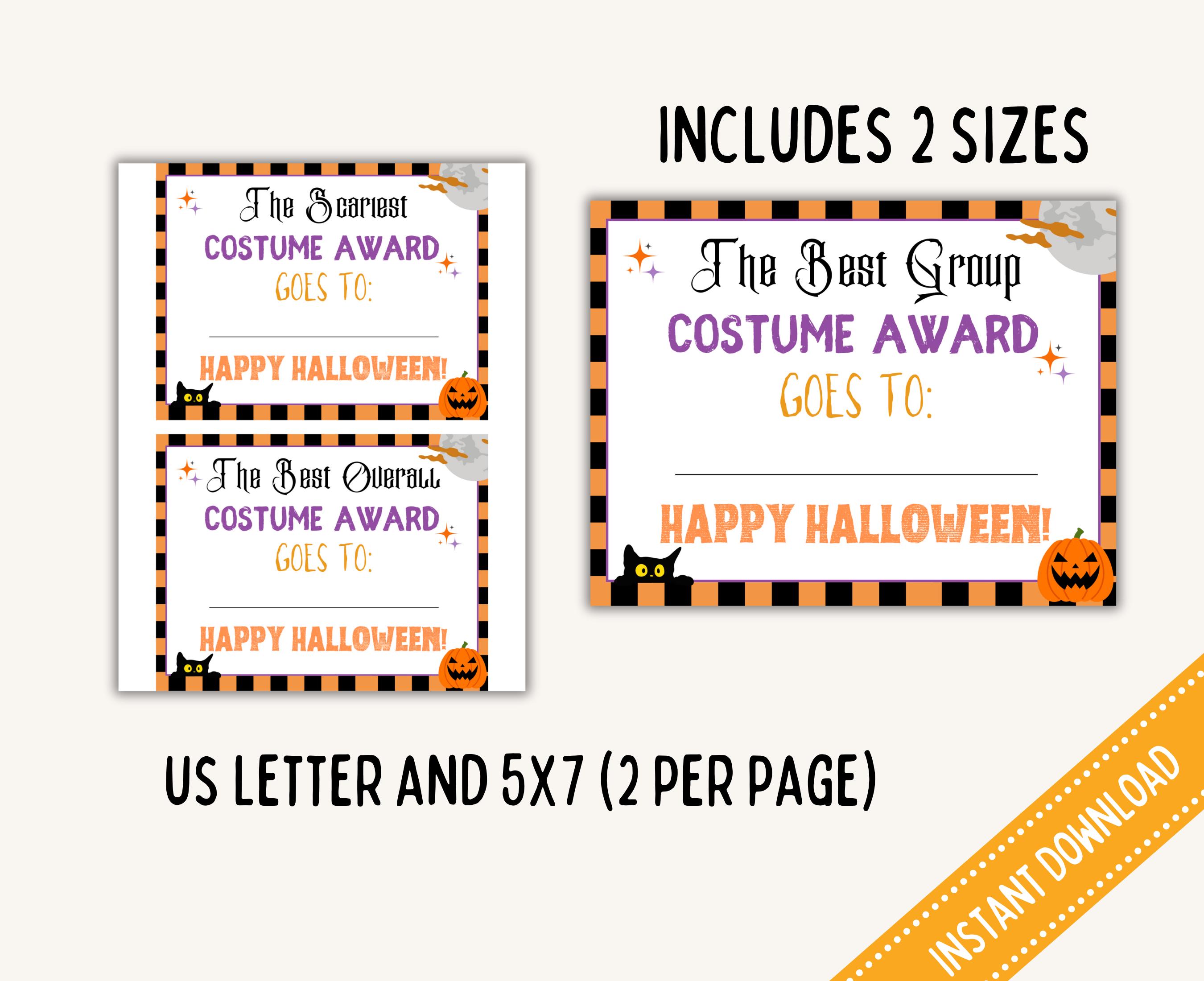 Printable Halloween Certificate Award, Winner of Games, Classroom ...