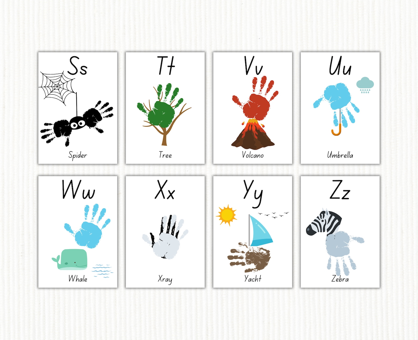 Alphabet Handprint Art | Handprint Abc Activity | A-Z Handprint | Baby ...