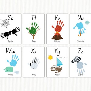 Alphabet Handprint Art | Handprint Abc Activity | A-Z Handprint | Baby ...