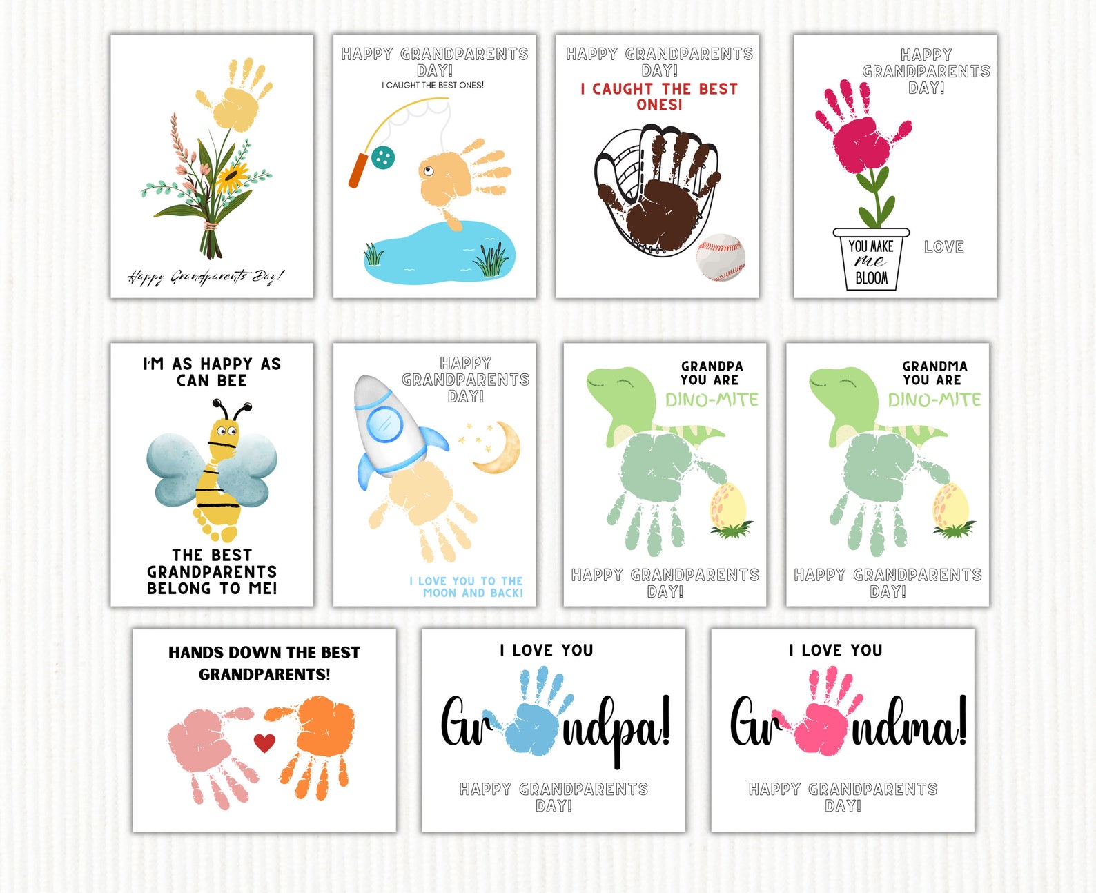 Grandparents Day Handprint Art: 20 Craft Projects (digital Download) - Etsy