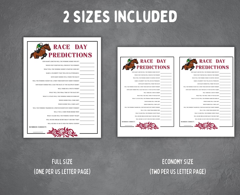 Kentucky Derby Games: 15-game Party Bundle (PDF Download) - Etsy