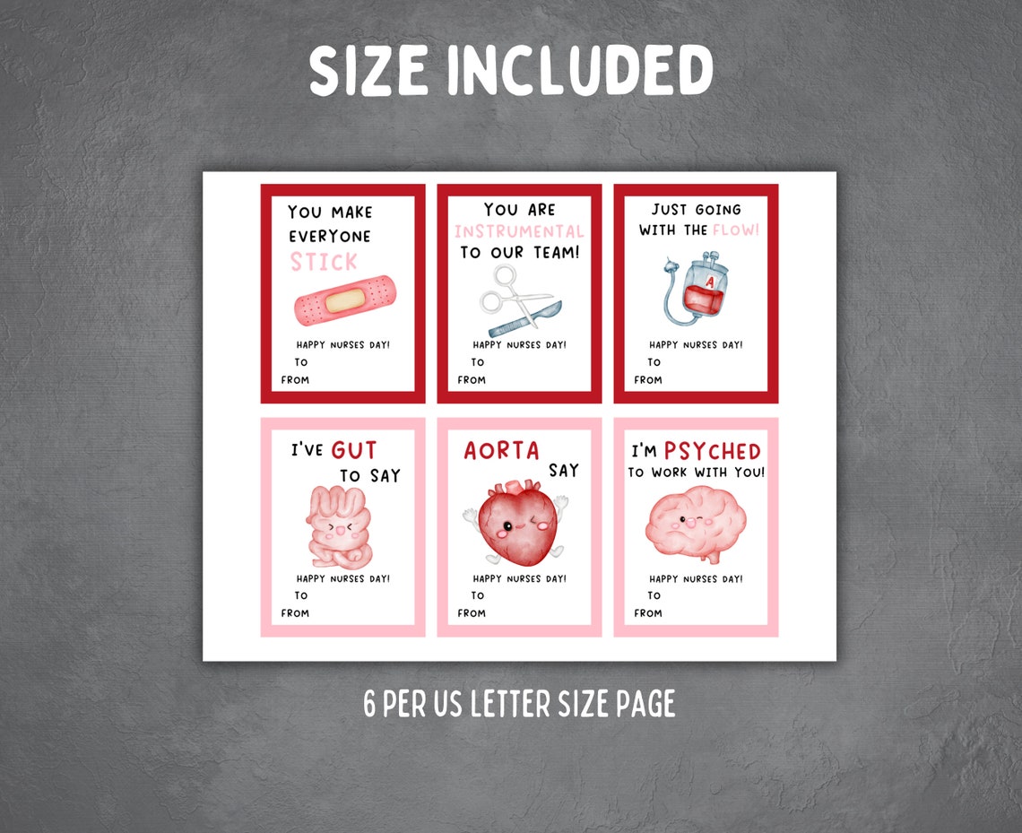 Nurse Appreciation Cards | Nurses Week Gifts | Nurses Week Tags | Nurse ...