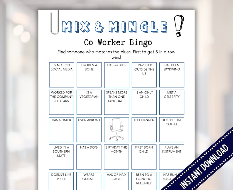 Coworker Bingo Cards Printable, Office Party Game, Employee Bingo Game ...