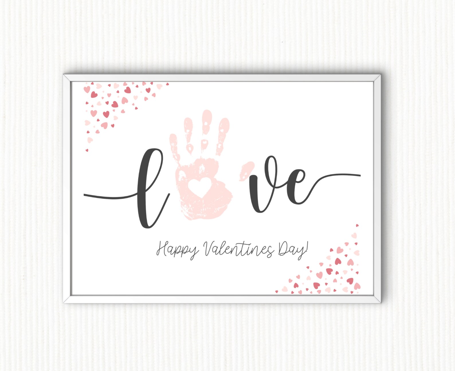 Valentines Day Handprint Template| Printable Handprint Art | Valentines ...