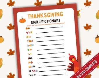 Fall Emoji Pictionary Game, Autumn Fall Party Games, Fall Time ...