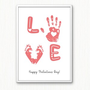 Valentines Day Handprint Template| Printable Handprint Art | Valentines ...