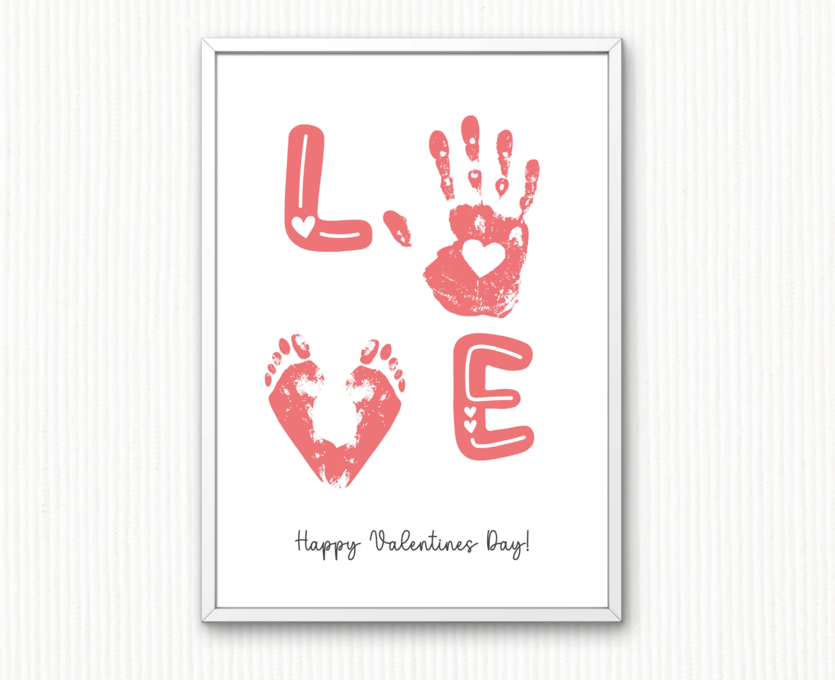 Valentine's Day Handprint Art Template: Kids DIY Craft (PDF) - Etsy