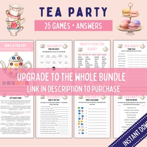Spill the Tea Game: Tea Party Printable (digital Download) - Etsy