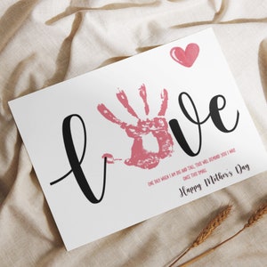 PRINTABLE Mothers Day Handprint Art Craft for Kids, Keepsake Art ...