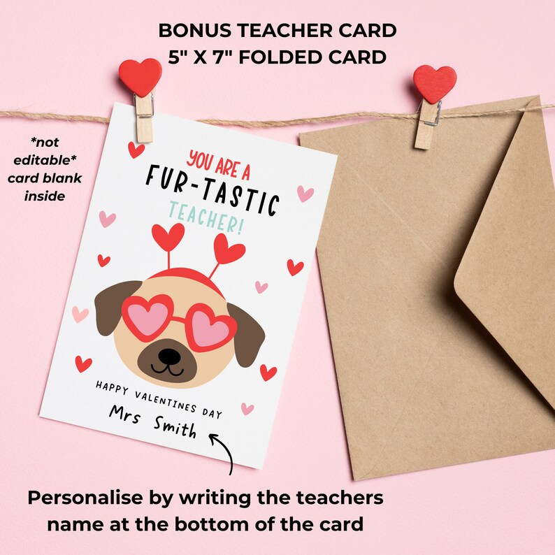 Puppy Valentine's Day Cards: Classroom Gift Tags (digital Download) - Etsy