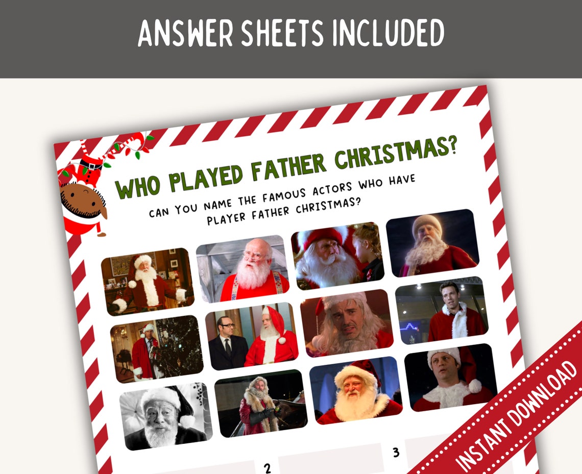 Christmas Picture Quiz Bundle – 4 Pages of Festive Fun, Printable ...