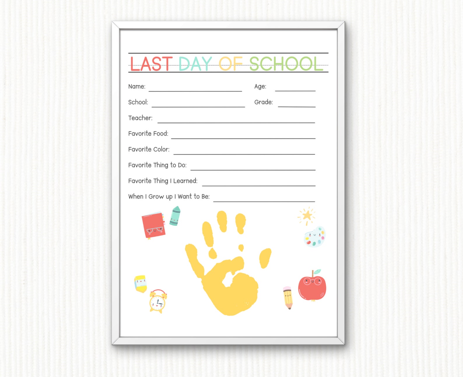 Last Day of School Craft Last Day of Preschool Preschool Graduation ...