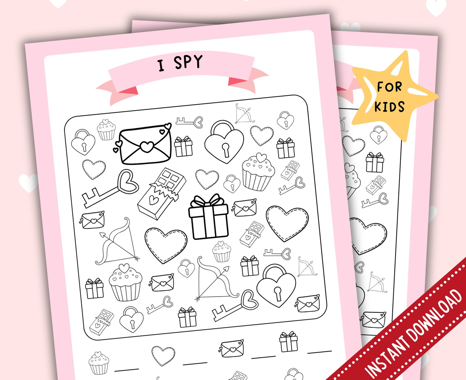 Valentines I SPY, Valentines Activity, Valentines Printables ...