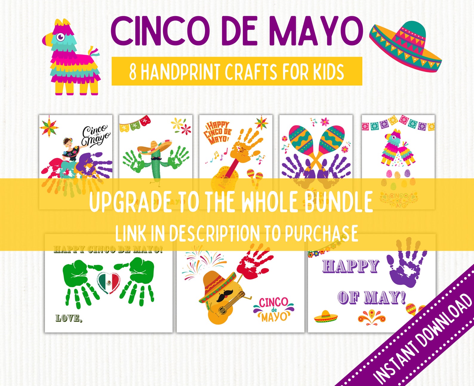 Cinco De Mayo Handprint Craft, Toddler Cinco De Mayo Craft for Kids ...