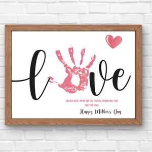 PRINTABLE Mothers Day Handprint Art Craft for Kids, Keepsake Art ...