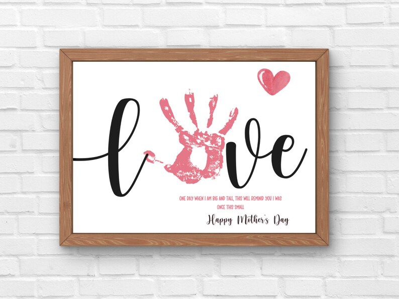 PRINTABLE Mothers Day Handprint Art Craft for Kids, Keepsake Art ...