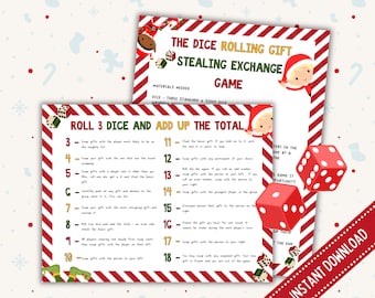 Christmas Roll the Dice Gift Exchange Game the Hilarious Yankee Swap ...