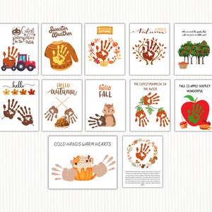 Thanksgiving Handprint Craft Bundle Toddler Art Activity Autumn ...