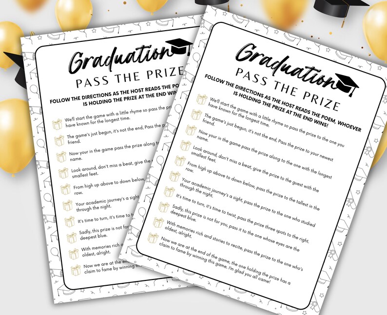 Graduation Games 2024, Graduation Party, Pass the Gift Game, Pass the ...