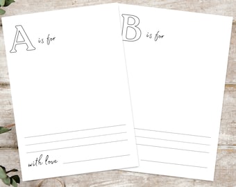 Blank Alphabet Book, Baby's First ABC Book, Baby's First Alphabet Book ...