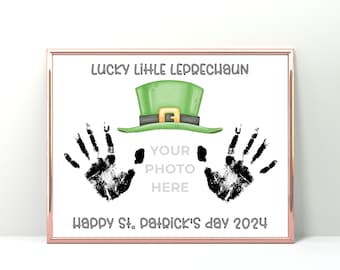 Lucky Little Leprechaun St Patrick's Day Handprint Art Printable Craft ...