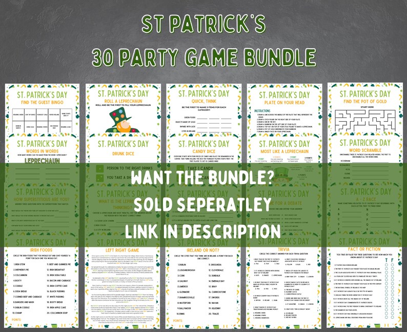 St Patrick's Day All Things Green Quiz, Fun St Patricks Day Quiz for ...