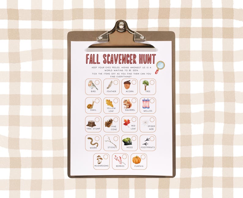 Autumn Nature Scavenger Hunt | Fall Unit Study | Printable Outdoor ...