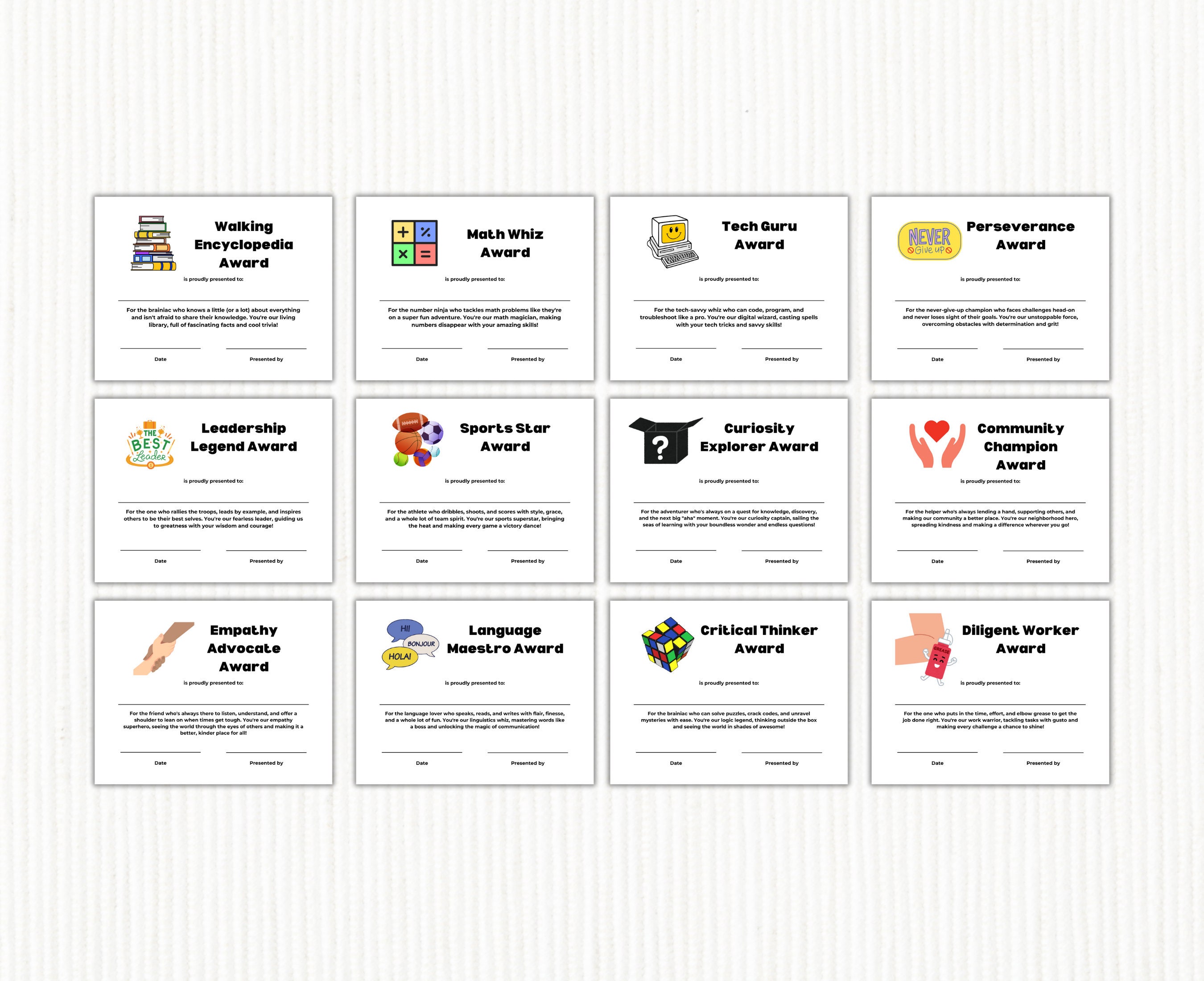 Funny Classroom Award Certificates: End of Year Superlatives (editable ...