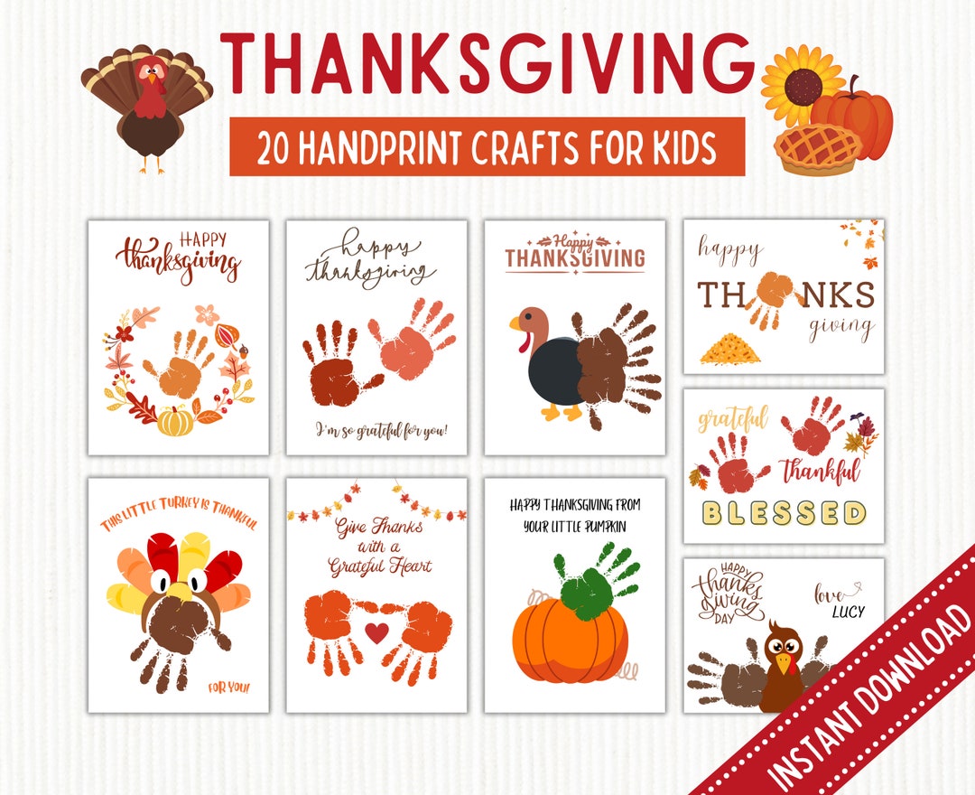 Thanksgiving Handprint Craft Bundle | Thanksgiving Preschool Craft ...