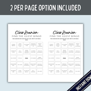 Class Reunion Games Bundle – 30+ Printable Activities for High School ...