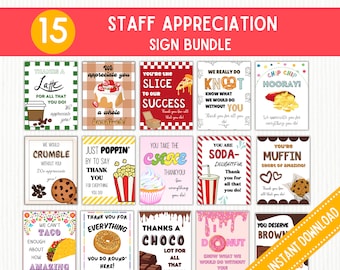 Appreciation Sign Bundle, Teacher Appreciation, Staff Appreciation ...