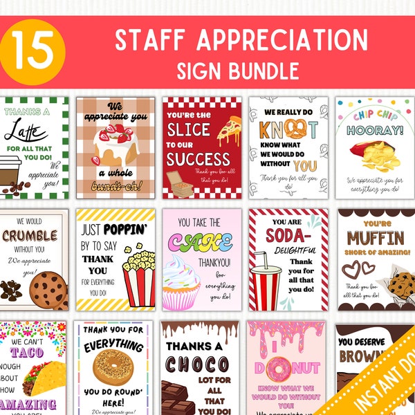 Staff Appreciation Printables - Etsy