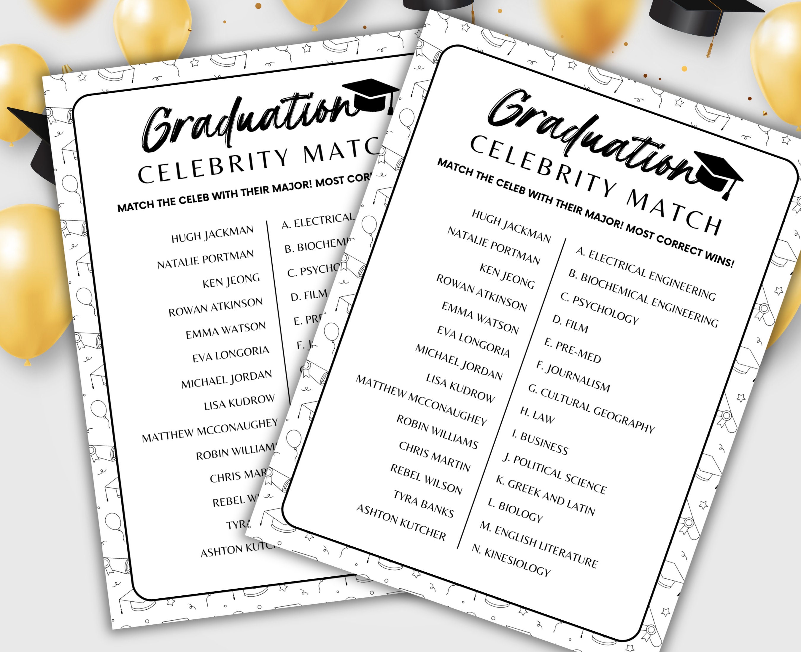 Graduation Celebrity Match, 2024 Graduation Game for College, High ...